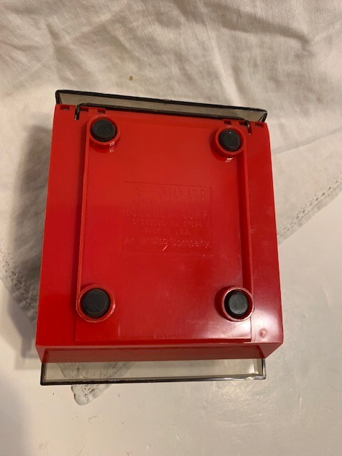 Vtg Red Rolodex Petite 310 C ~Desktop Office Phone Contact Organizer ...