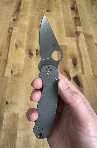 Spyderco Para 3 C223GPDGY Gray G-10 PM3 MAXAMET *FACTORY SECOND* | eBay