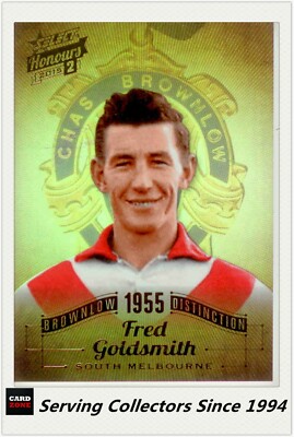 2015 SELECT AFL HONOURS S2 BROWNLOW DISTINCTION CARD BD33 Fred ...