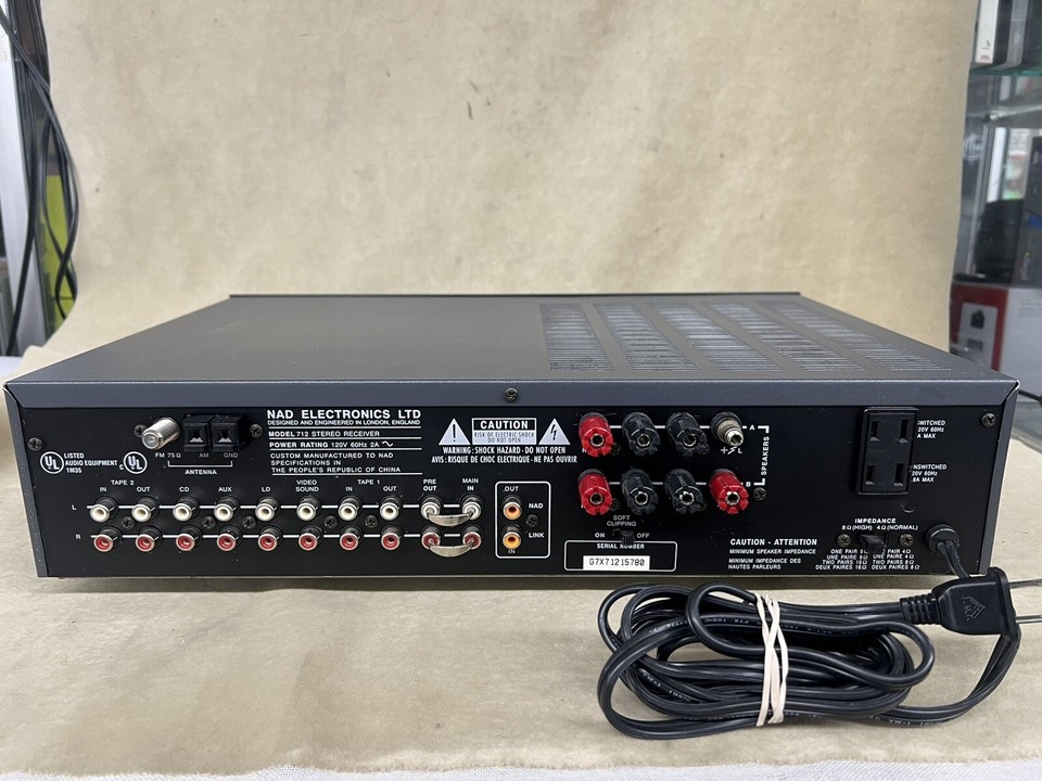 NAD 712 Vintage Stereo AM/FM HiFi Integrated Receiver | 75W/Channel ...