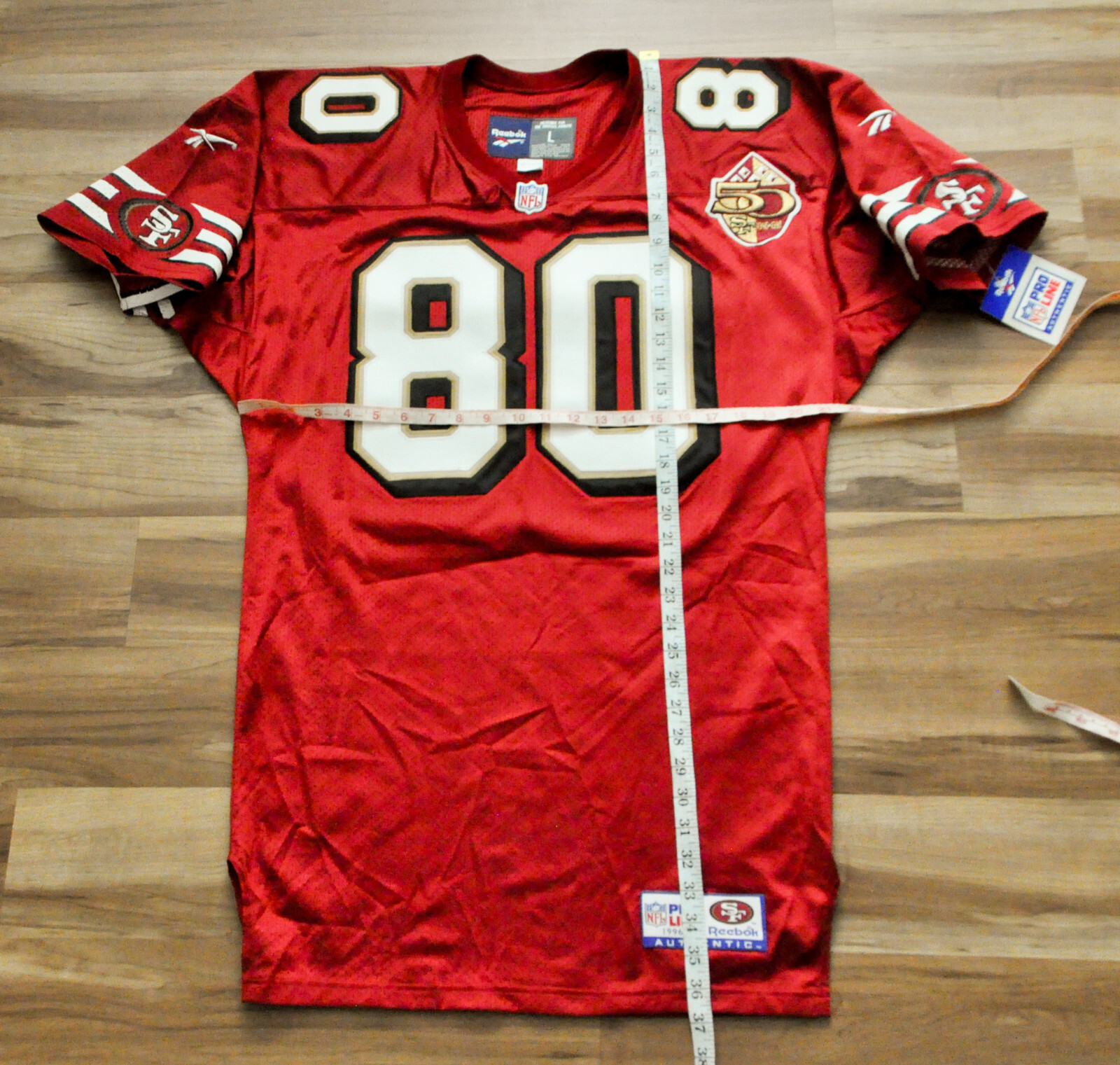 Jerry Rice San Francisco 49ers Reebok Jersey Authentic 1996 Pro Line ...