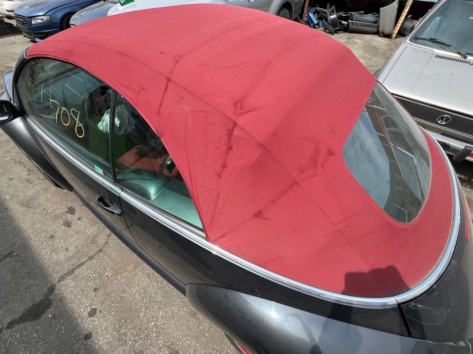 VW Beetle Dark Flint Cabrio Convertible Red Soft Top Roof Assy A5 03-05 ...