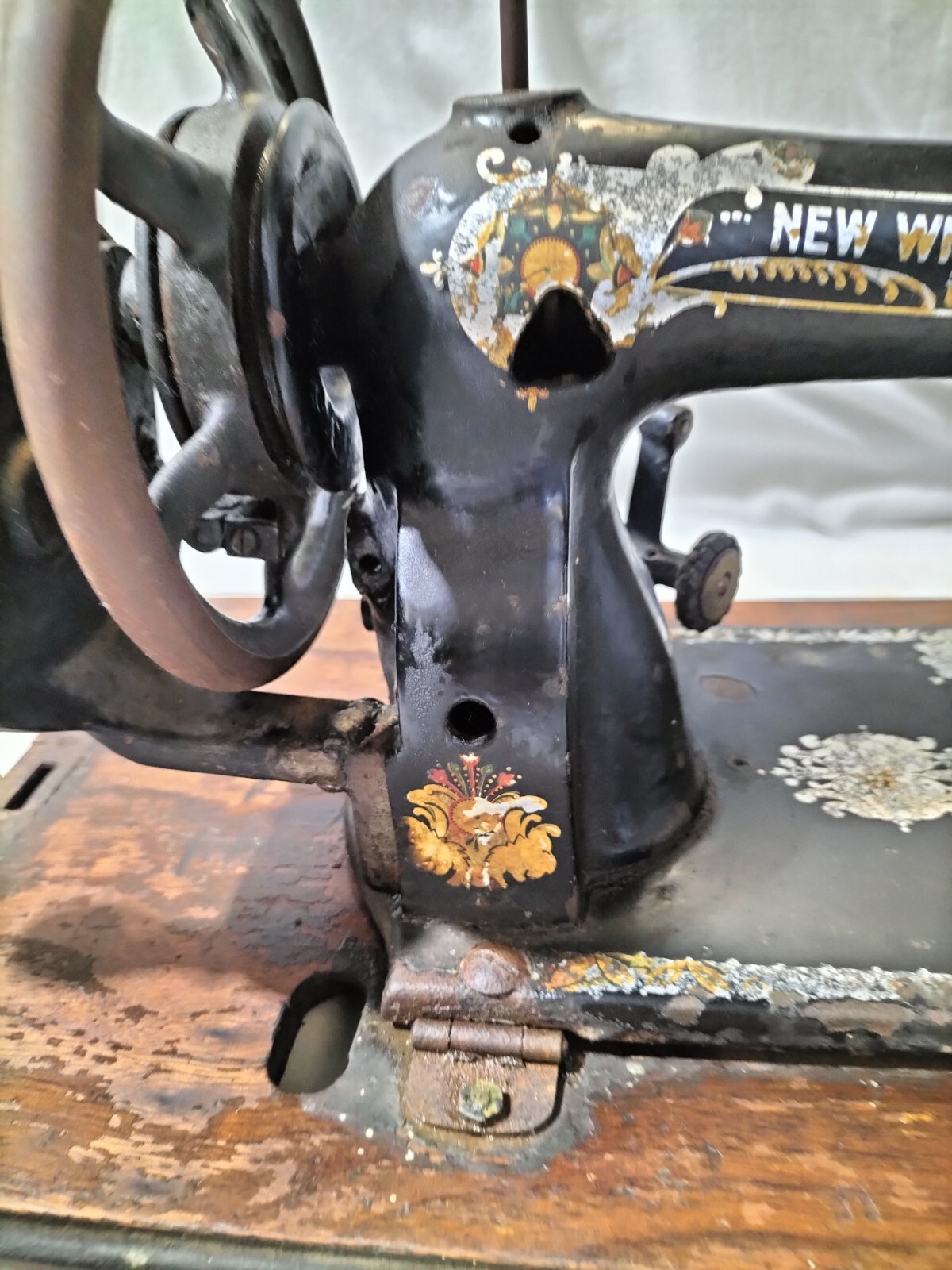 Antique c.1890 Sewing Machine Rare New White Peerless Hand Crank ...