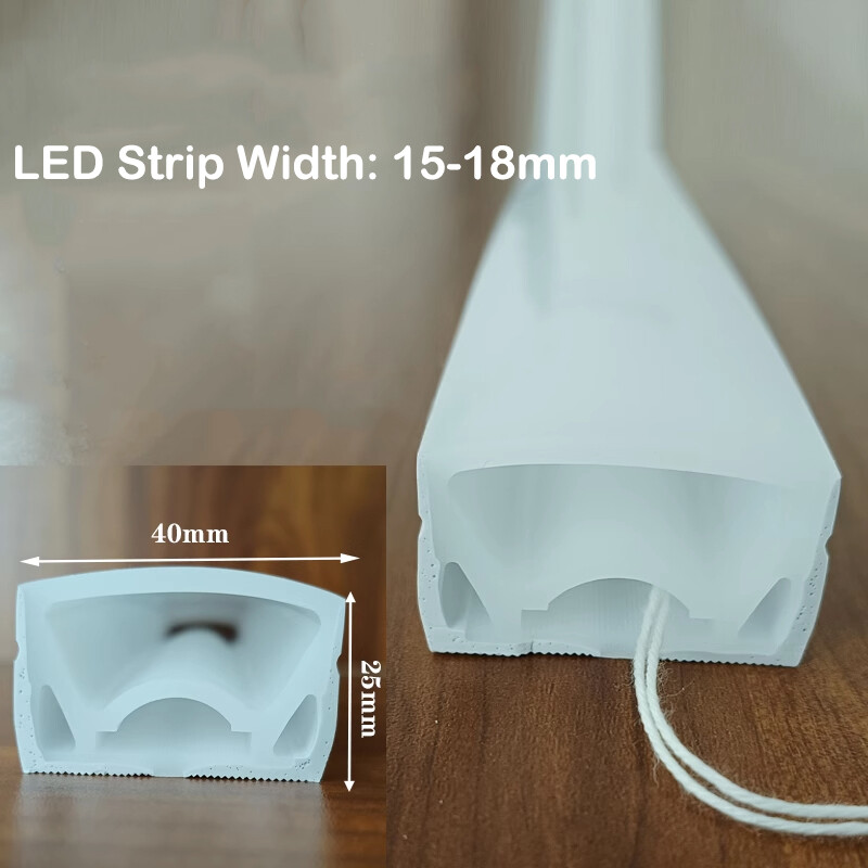 Silicone LED Channel System Cuttable Flexible Bendable DIY For LED ...