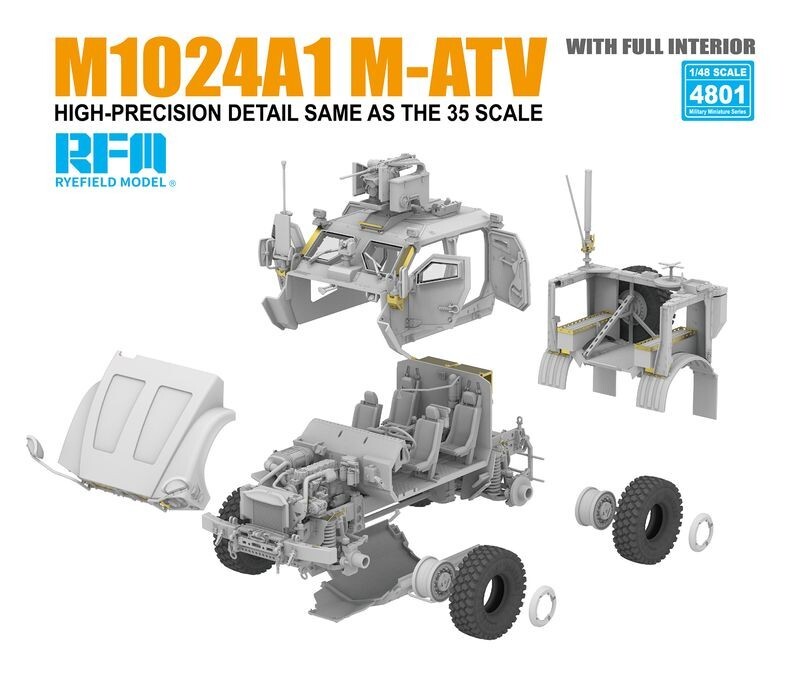 RYEFIELD MODEL RFM RM-4801 1/48 M1024A1 M-ATV MRAP All Terrain Vehicle ...
