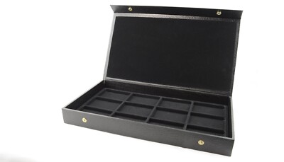 Pocket Watch Display Case Storage Box For 12 Watches Black Liner Snap ...