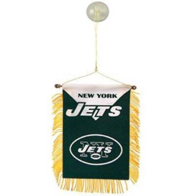 NFL NEW YORK JETS CAR MINI BANNER SUCTION CUP GREEN FAN | eBay