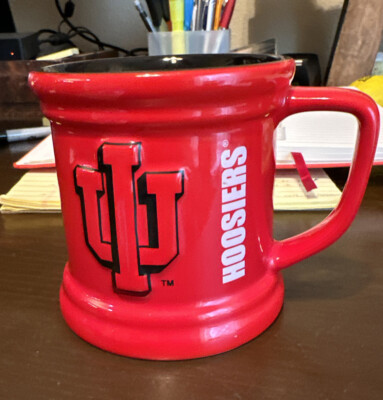 Indiana University IU Hoosiers Ceramic Coffee Mug Cup NCAA College Red ...