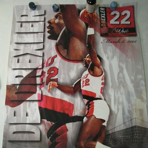 Vintage Clyde Drexler Limited Edition Poster | eBay
