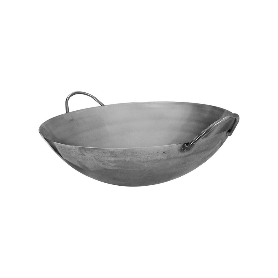 Carbon Steel Chinese Cantonese Style Wok Pan Frying Pan,16 inch,Two ...