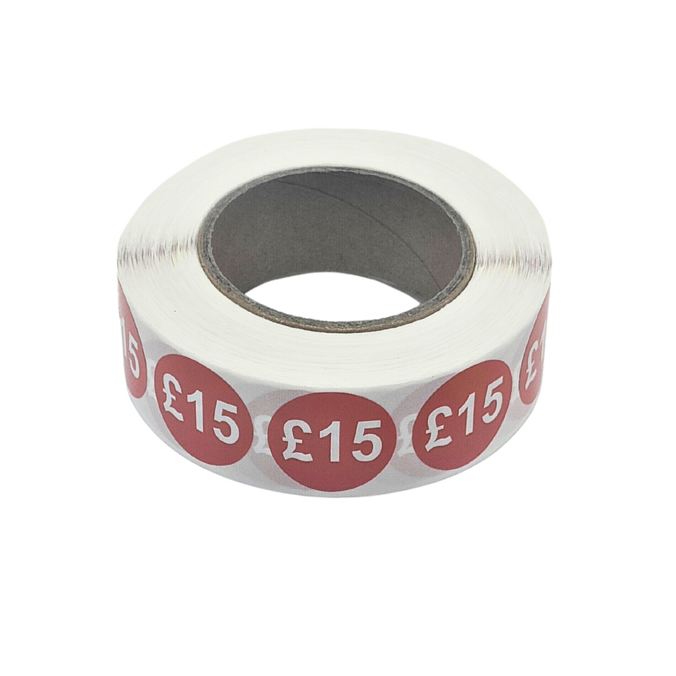 1000x 25 mm red price self adhesive stickers sticky labels | eBay UK