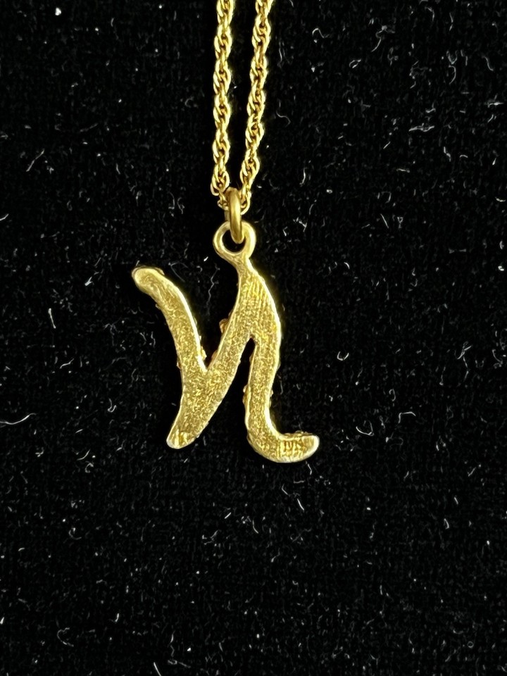 Black Hills Gold Necklace Letter N Pendant | eBay