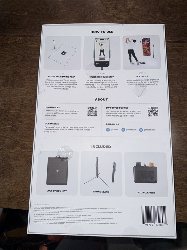 Golf Daddy Golf At Home No Ball Simulator | eBay