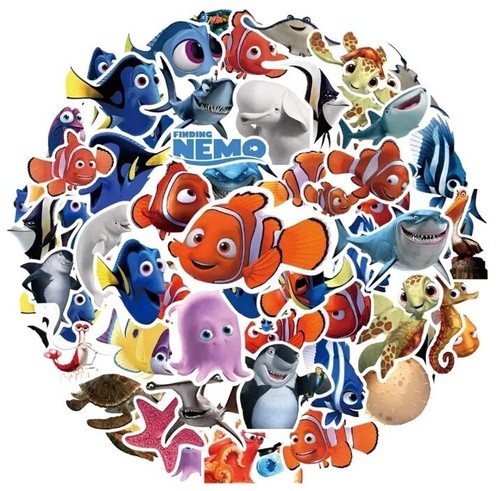 DISNEY FINDING NEMO Stickers 50 Large Girls Boys Sticker Fun Dory Fish ...
