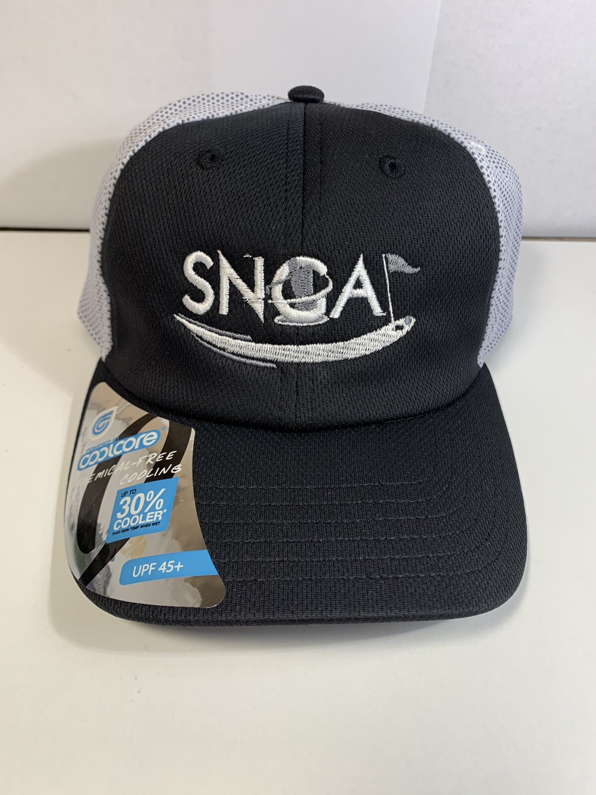 Imperial Coolcore Black Golf Hat Adjustable SNGA Logo UPF 45+ Cooling ...
