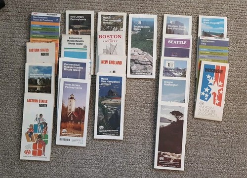 Mixed Lot of 21 AAA ROAD MAPS - Many States and Regions in the USA | eBay
