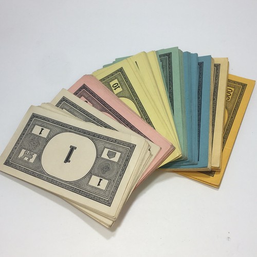 Vtg Monopoly Board Game Colorful Play Money $1s $5s $10s $20s $50s ...