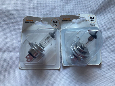 Halfords Essentials H4 472 Car Headlight Bulb 12V PACK OF 2 New Free P ...