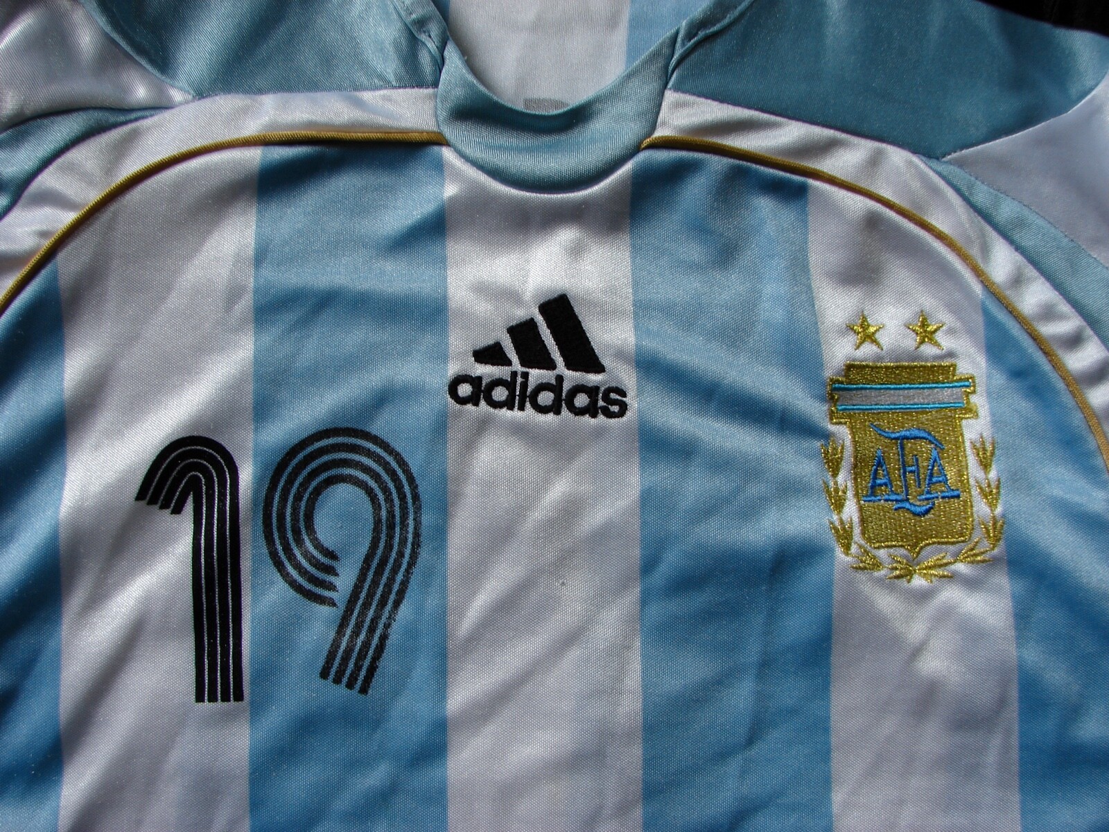 Adidas 2006-2008 World Cup Argentina Lionel Messi #19 Home Kit Jersey ...