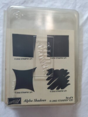 Stampin Up 2002 Alpha Shadows Set Of 4 Stamp Set New! | eBay