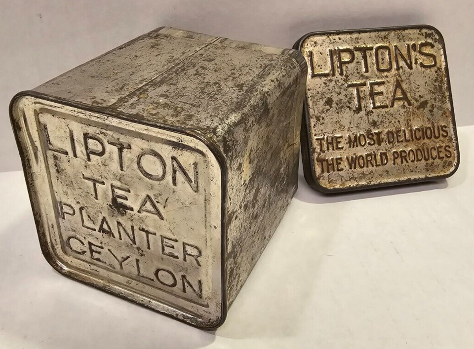 Vintage Lipton Tea Tin Planter Ceylon Embossed 4.25” X 3.25 Inches | eBay