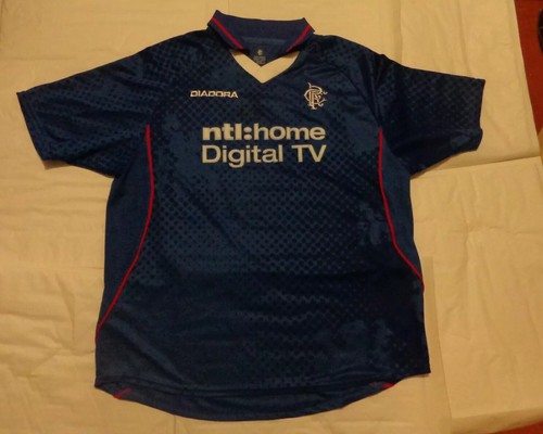 RANGERS 2002-2003 MENS LARGE FOOTBALL SHIRT SIGNED BY PETER LOVENKRANDS ...