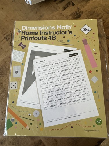Singapore Math Dimensions Math Home Instructor's Printouts 4B | eBay