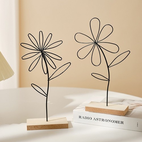 Metal Crafts Flower Desktop Statues Desk Decoration Ginkgo Leaf Statue ...