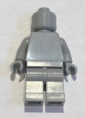 NEW LEGO Light Bluish Gray LBG Monochrome Minifigure Fig Color Statue ...