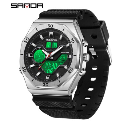 SANDA Men Outdoor Leisure Sports Waterproof Watch Countdown Circular ...