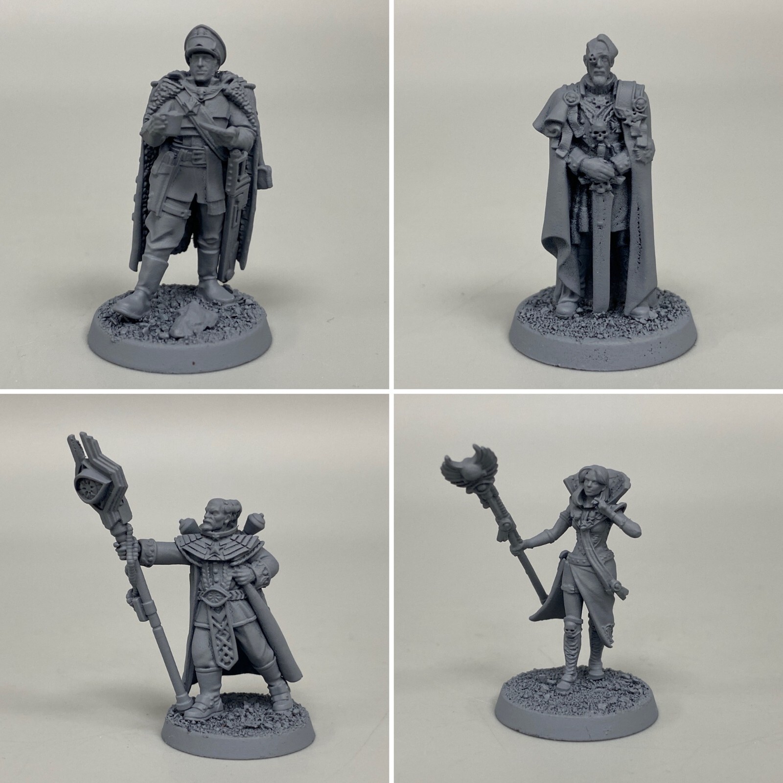 4 UNBRANDED IMPERIAL COMMAND MINIATURES GUARD FLEET COMMANDER PSYKER ...