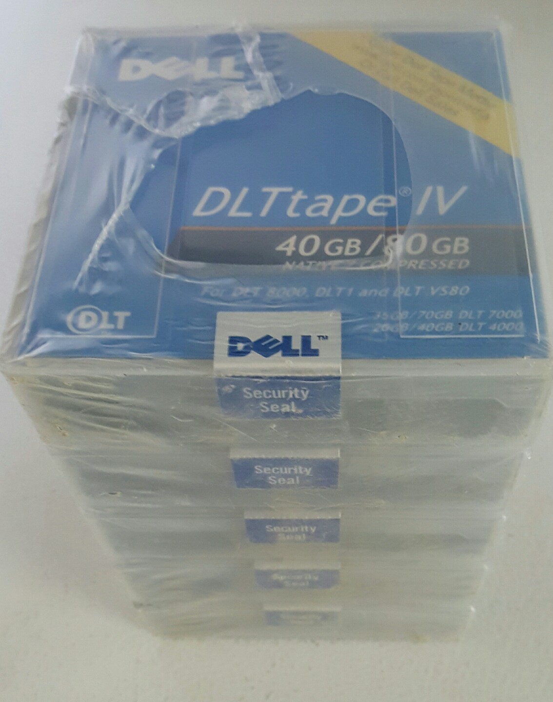 5 Dell DLTtape IV 40/80 GB Native Compressed Tape Media DLT 8000 VS80 ...