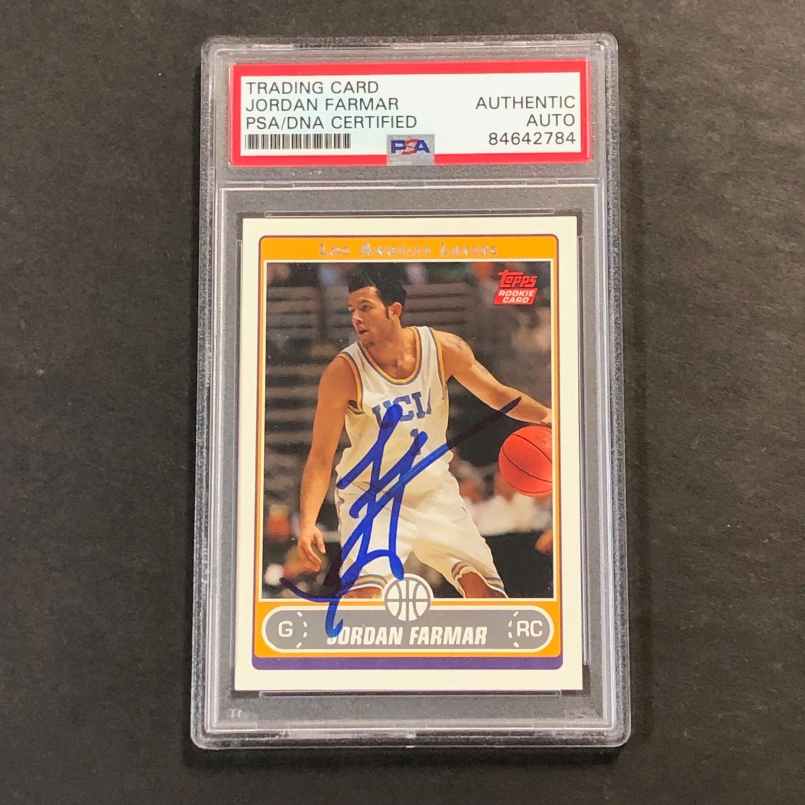 2006-2007 Topps #245 Jordan Farmar Signed Rookie Card AUTO PSA Slabbed ...