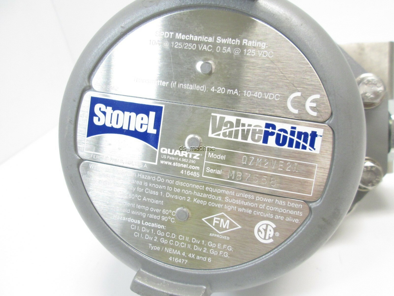 StoneL QZM2VE2R ValvePoint Valve Position Switch, SS, 2x SPDT, w/ 1 ...