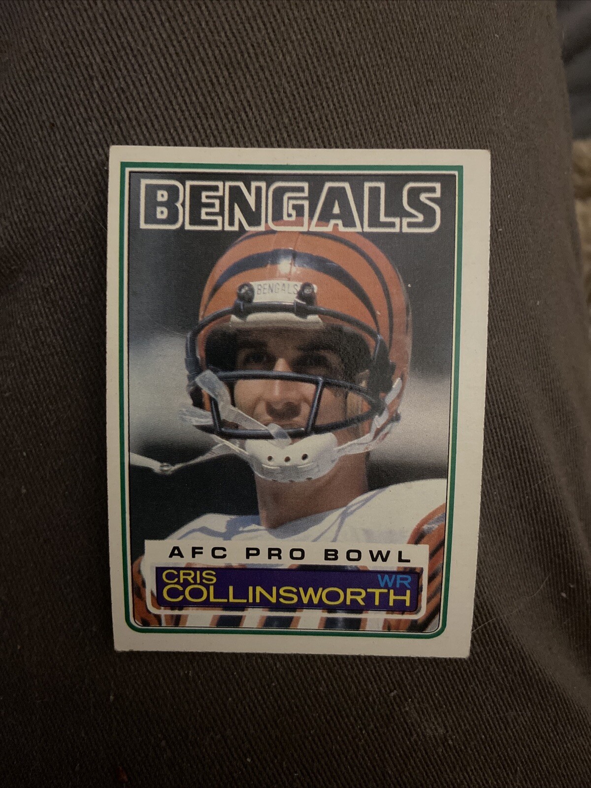 1983 TOPPS CRIS COLLINSWORTH #235 CINCINNATI BENGALS AFC PRO BOWL CARD ...