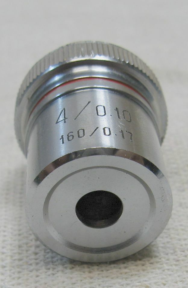Generic Microscope Objective 4/0.10 160/0.17 Fits One-Sixty ,Student ...