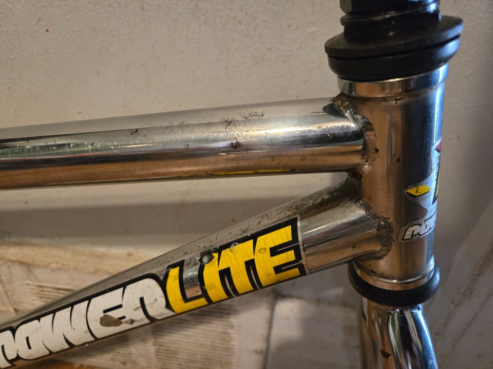 OLD SCHOOL BMX 1993 P38 POWERLITE PRO FRAME FORK HEADSET CHROME VINTAGE ...