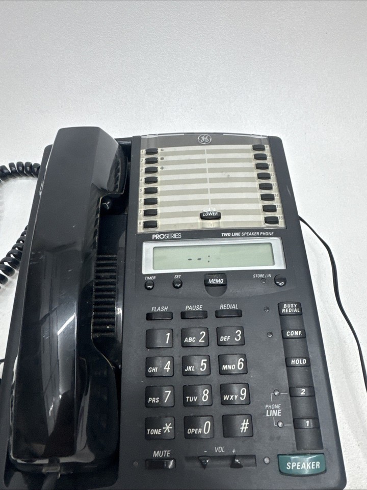 GE Two Line Business Telephone Speaker LCD Display Model 2-9438 | eBay