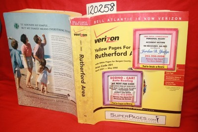 Verizon Yellow Pages for Rutherford Area with White ... | eBay