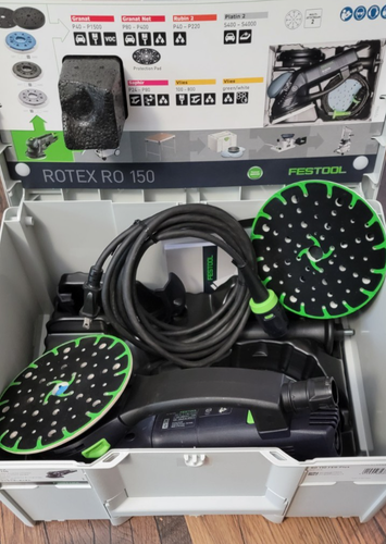 Festool ROTEX RO 150 FEQ-Plus Sander + Hard Pad + 6 discs Used Less ...