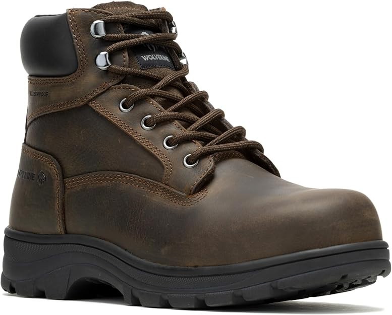 Wolverine Carlsbad sz 13 Men's Waterproof 6" Steel Toe Work Boots Brown ...