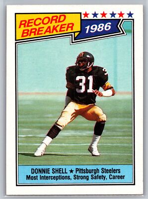 1987 Topps #7c Donnie Shell Record Breaker Pittsburgh Steelers | eBay