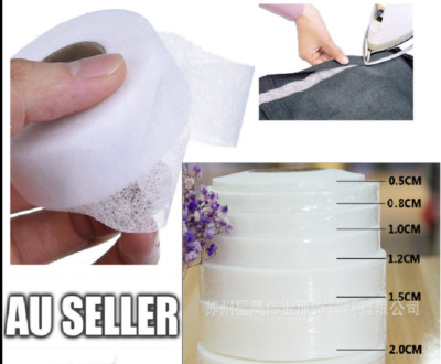 70M Iron-on Hemming Strip Hem Tape in White No Sewing Required Fusing ...