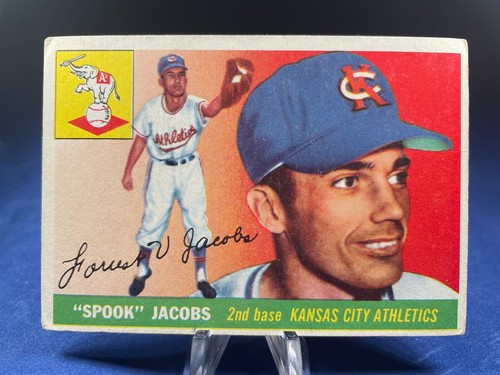 1955 Topps Baseball Card Spook Jacobs #61 Kansas City Athletics | eBay