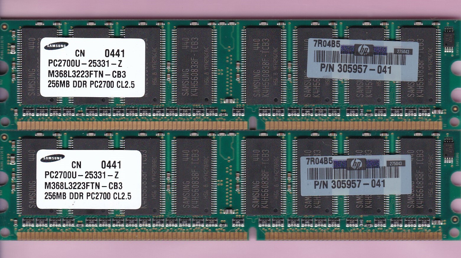 512MB 2x256MB PC-2700 SAMSUNG M368L3223FTN-CB3 DDR-333 Ram Kit DDR1 ...