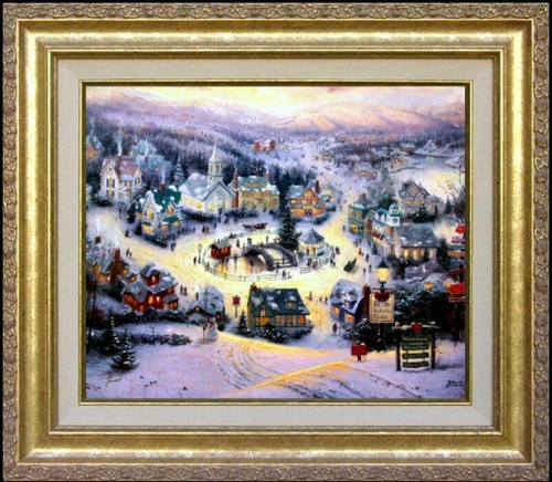Thomas Kinkade ~ St. Nicholas Circle 12x16 Classic Edition Framed ...