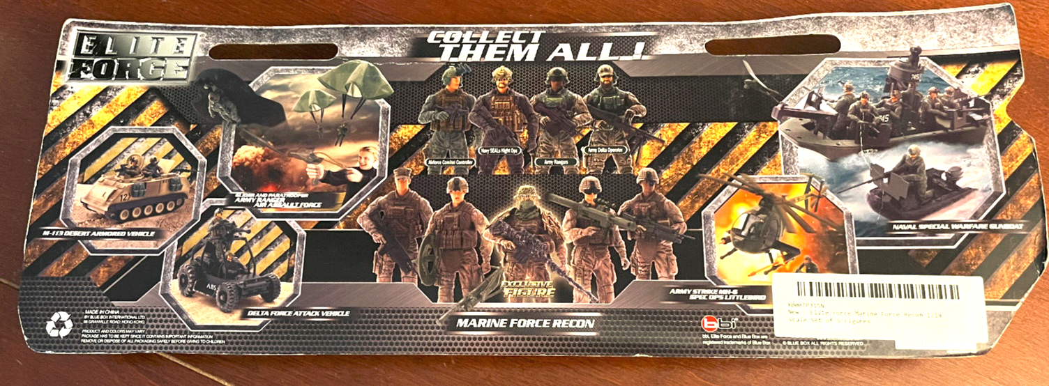 BBi Elite Force Marine Force Recon Action figure set, 1/18 (3.75) scale ...