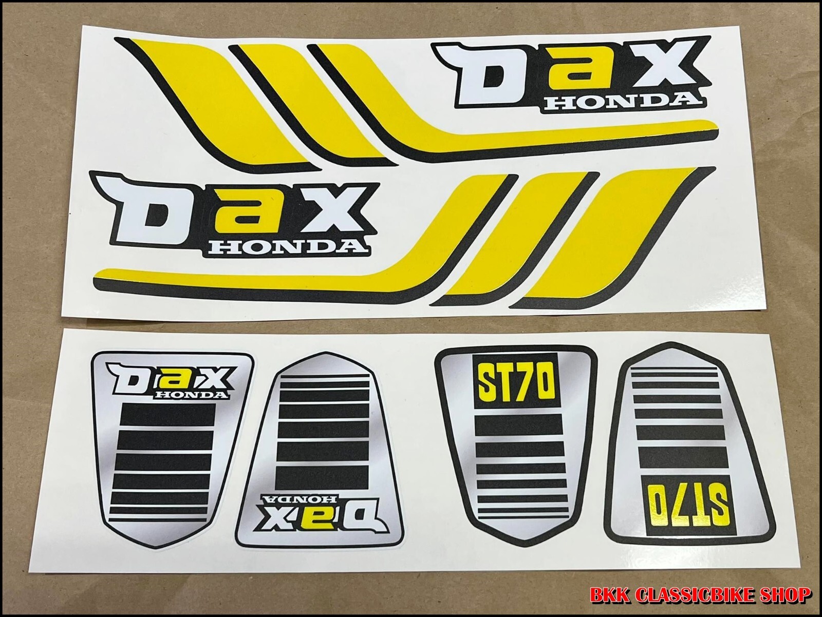 Dax 70 CT70 ST70 Sticker Emblem Fuel Gas Tank yellow Frame Complate | eBay