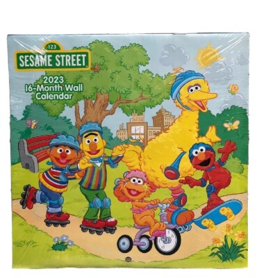 NEW SESAME STREET CHARACTERS 16 Month 2023 Pictorial Wall Calendar | eBay