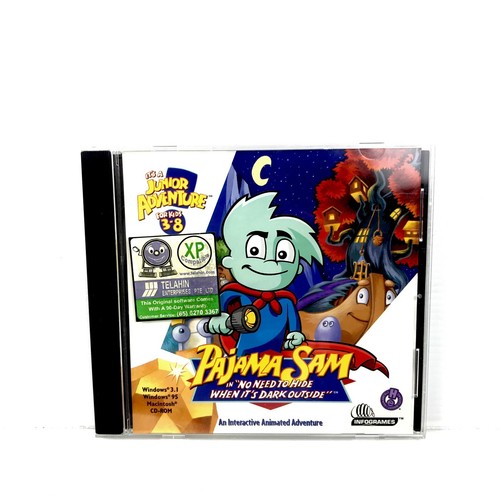 Pajama Sam PC Game Junior Adventures Ages 3-8 Interactive Problem ...